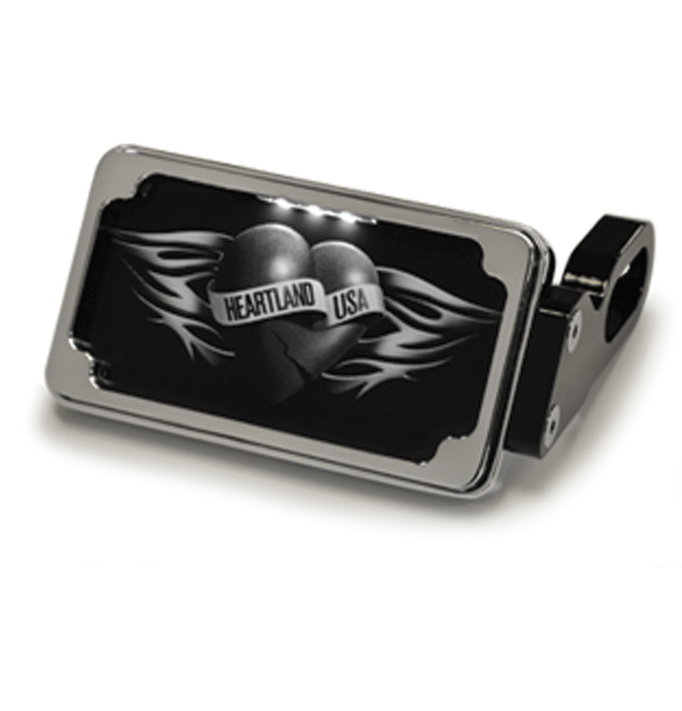 Plate Holder - License Plate Relocation, Axle Mount for Softail models ...