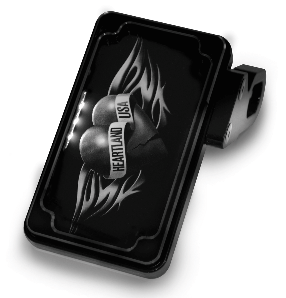 Plate Holder - License Plate Relocation, Axle Mount for Softail models ...